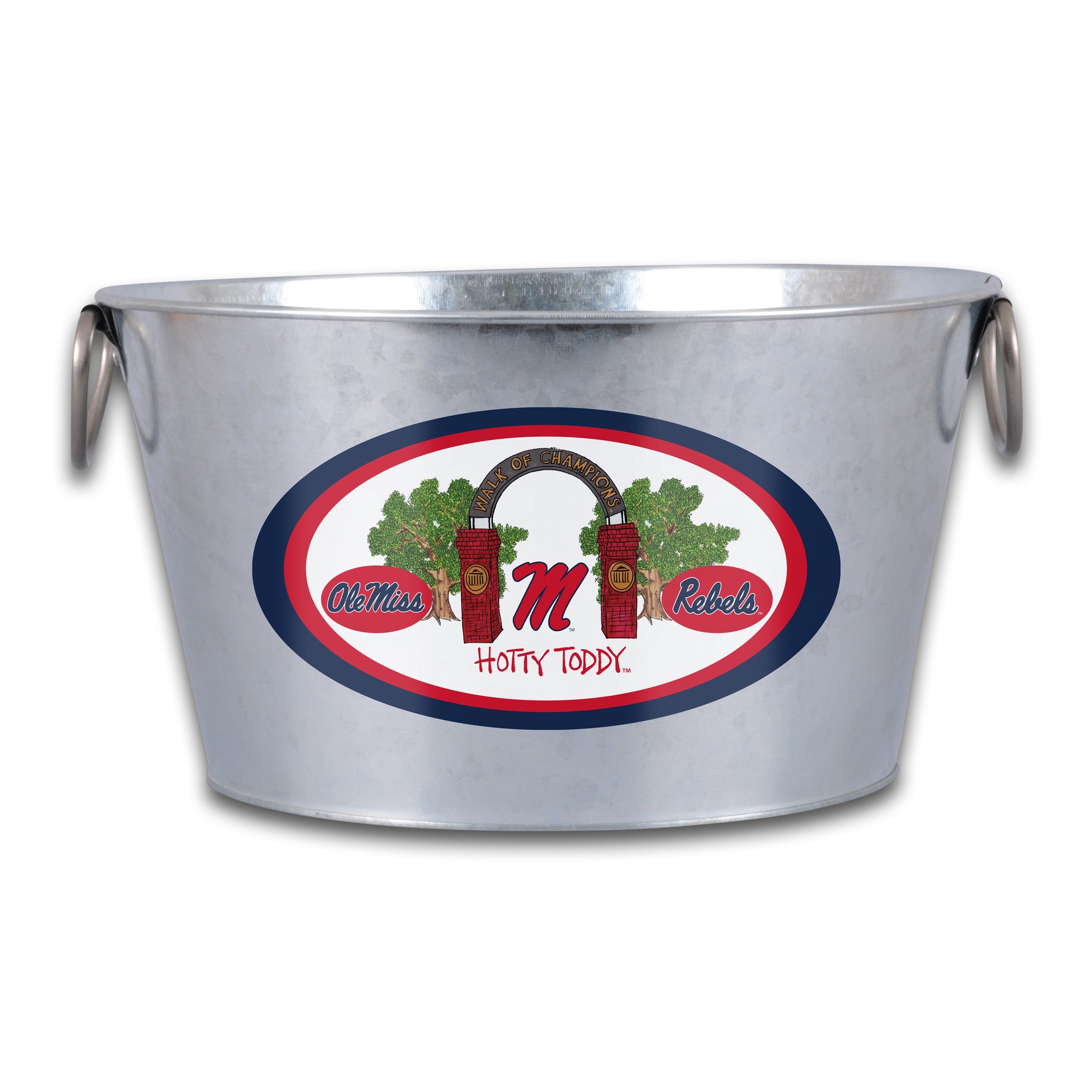Magnolia Lane Ole Miss Metal Bucket Home Decor