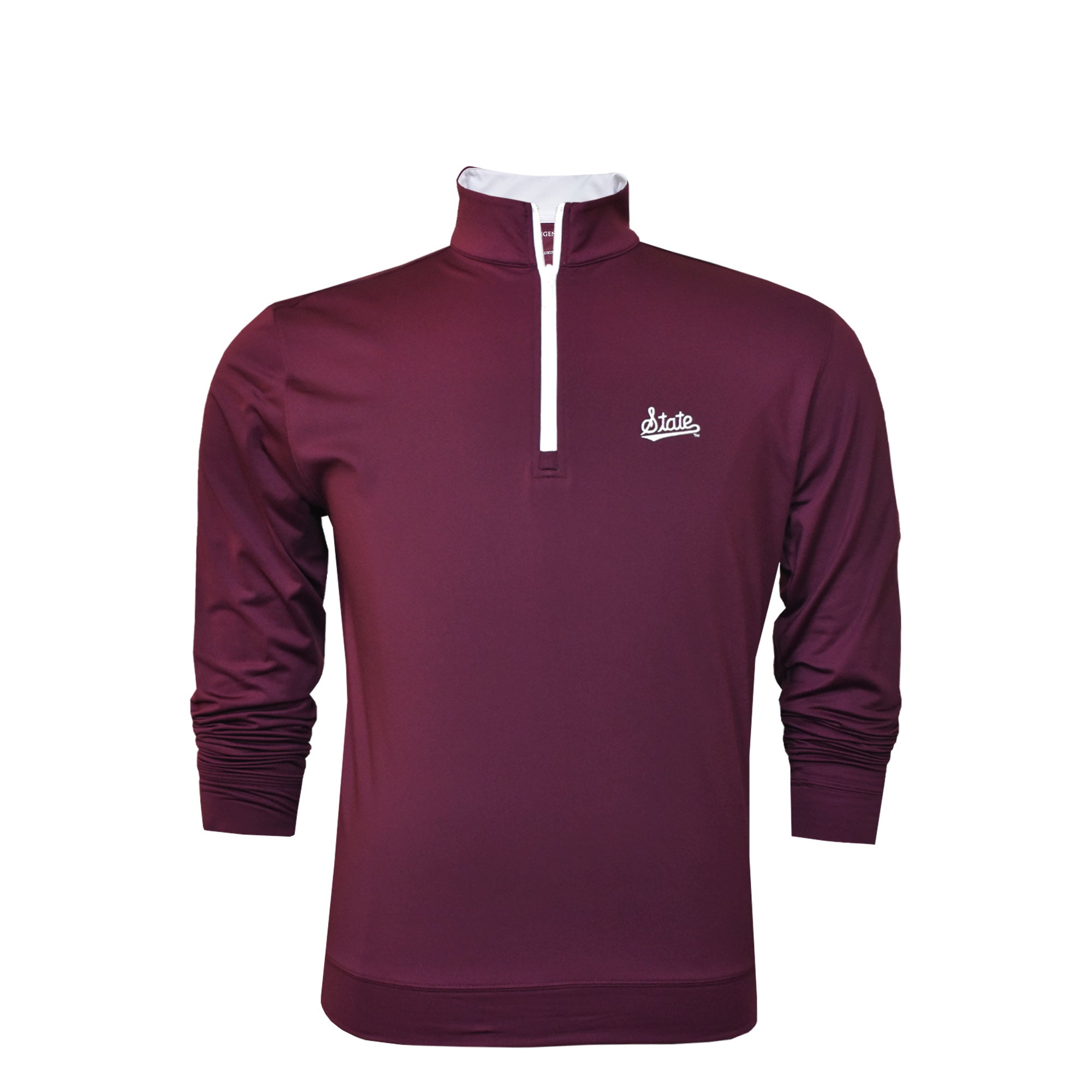 Horn Legend Maroon 1/4 Zip with State Script – The College Corner