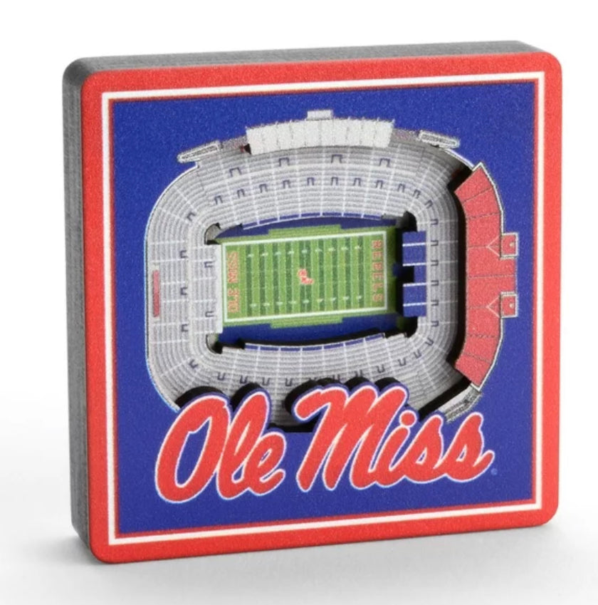 Ole Miss 3D Stadium View Magnet – The College Corner