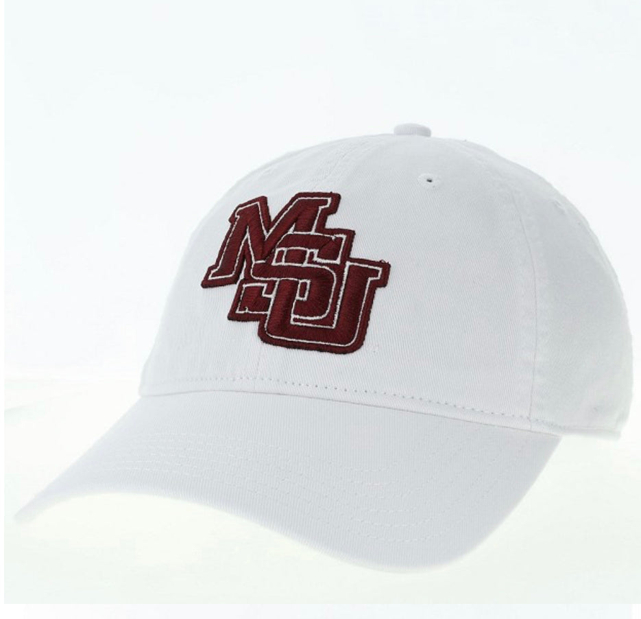 White Legacy EZA w/MSU Interlocking Logo in Maroon Cap – The College Corner