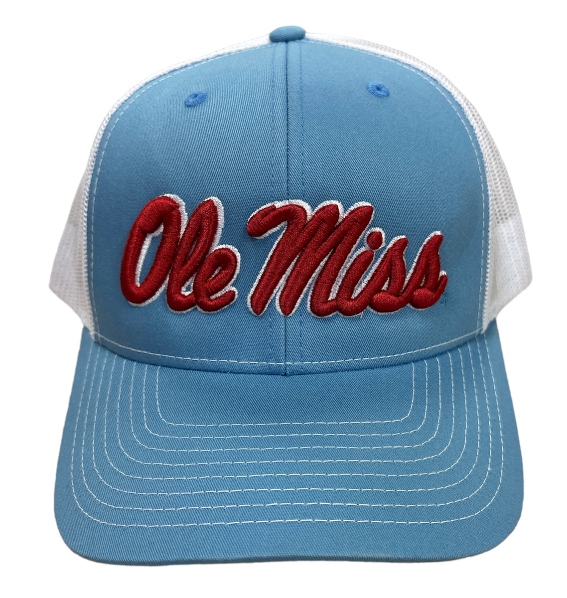 Richardson Powder Blue Hat with Ole Miss Script – The College Corner