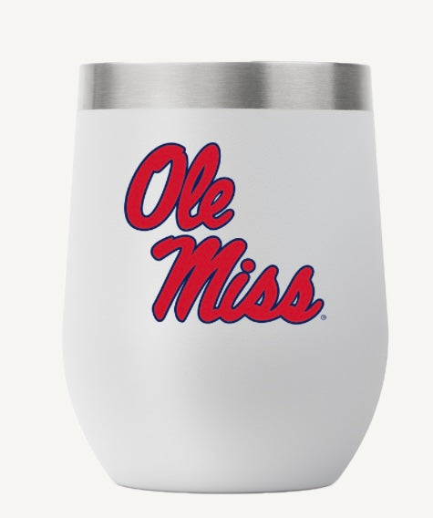 Ole Miss Light Gray 12oz. Stemless Tumbler - Ole Miss Stack Script ...